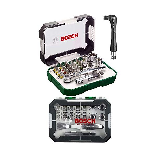 製品名：ラチェット レンチ スクリュー ドライバー ビット セット 27ピース製品のブランド ： BOSCH (ボッシュ)製品の品番 ：2607017392製品のセット内容 ：Flat-tip 4/5/6 mm, Phillips PH 1...