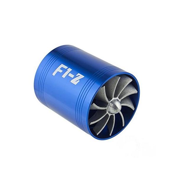 製品名：インテークファン、モデル：F1-Zデザイン：ダブルタービン;材質：ステンレス鋼カラー：ブルー、シルバートーン、ファンサイズ：74 x 63mm / 2.9 "x 2.5" L * D ラバーループサイズ：72 x 25mm / 2....