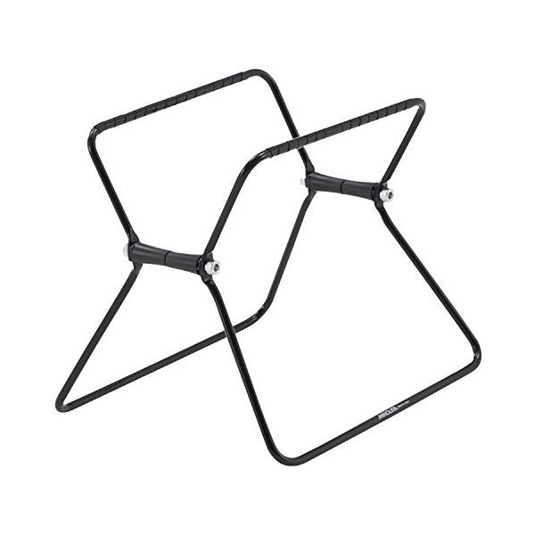 材質:スチール重量:1kg対応タイヤ幅 ・ホイール タイヤ最大幅:57 mm ホイール:18*29インチスポークが車輪受け枠に当たることで車体が支えられる構造であることを十分ご理解の上、使用してください。前輪で保持する場合は、必ずフレームと...