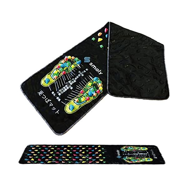 商品仕様：サイズ：全長120 * 幅35 cm 　重さ：約400g　素材：マット/PVC、ストーン/ポリプロピレンお料理時のキッチンマット代わりに敷いてご利用いただいたり、TVを見ながらソファの背もたれにかけて背中のツボを刺激できます。オフ...