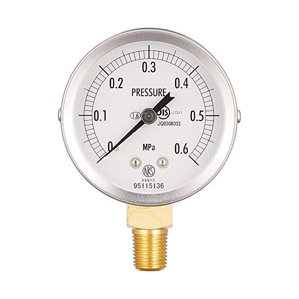 圧力レンジ(MPa):0.0*0.60最小目盛(MPa):0.010精度:*1.6% FSケース形状:A大きさ:60mm接続部サイズ:R1/4JIS規格:ATR1/4産業・研究開発用品:工業用計測器:光学機器・計器