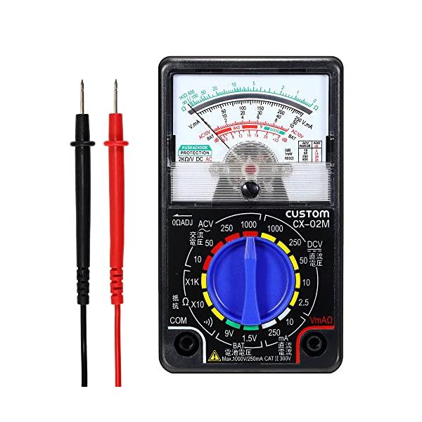 *ブザー音で簡単に導通チェック*1.5Vと9V電池のチェックができます*テストリード保護キャップ付*ミラー付き目盛板*日本語表記付DIY・工具・ガーデン:電動工具・エア工具:ポータブル電源・蓄電池