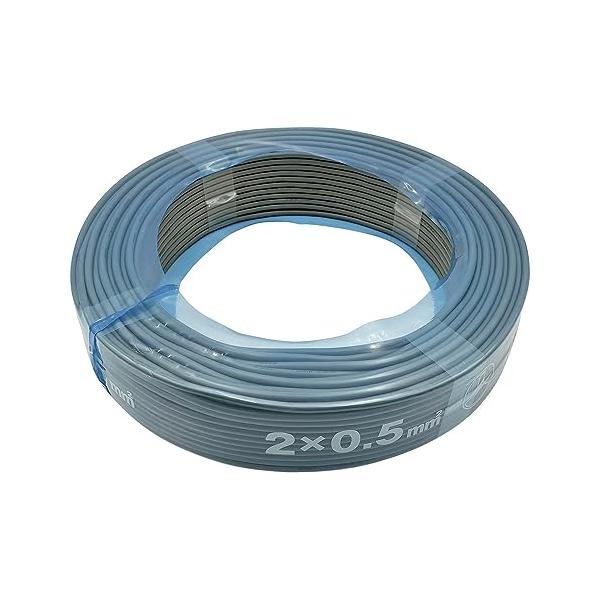 サイズ：0.5SQ公称断面積(mm2): 0.5心数: 2心導体構成(本/mm): 20/0.18導体外径(mm):φ0.9仕上外径(mm):φ5.8入数: 1巻(100m)定格電圧: 100V未満使用最大温度: 60*※1巻(100m)単...