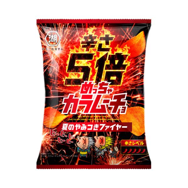 ５倍の辛さと厚切りポテトチップスが織りなす食べ応え抜群の強刺激カラムーチョ！【内容量】52g【入数】12コ【2026/07/13発売】