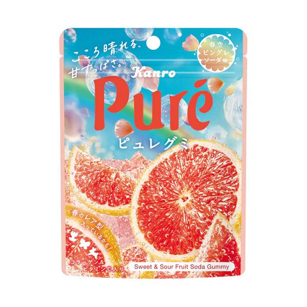 甘ずっぱいピングレ×爽やかソーダが華やかな味わいの、春のうきうきする気持ちに寄り添うハッピーなピュレグミ。春のレア型に出会えるかも♪【内容量】52g【入数】6コ【2026/03/30発売】