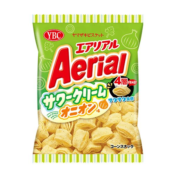 爽やかコクうまエアリアル当社独自製法で作り上げた4層形状のコーンスナック「エアリアル」。コク深くまろやかな酸味のサワークリームと、旨味の効いたオニオンがクセになる濃厚な味わいが特徴のサワークリームオニオン味です。W味付け製法で仕上げた、濃厚...