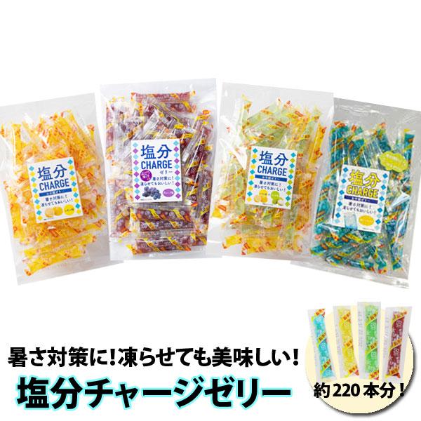【全国送料無料！！】真夏の暑さ対策に！もっちりつるんとした食感が美味しい「塩分チャージゼリー」のセットです。個包装タイプで食べやすく、凍らせて食べてもおいしい！おやつ感覚で食べれるのでお子様の熱中症対策にもおすすめです。※セット内容：坂製菓...