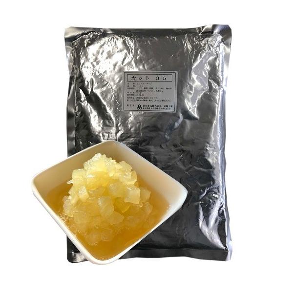 リンゴ本来の味と香りを大切にシャキシャキとした食感のリンゴプレザーブに仕上げています。