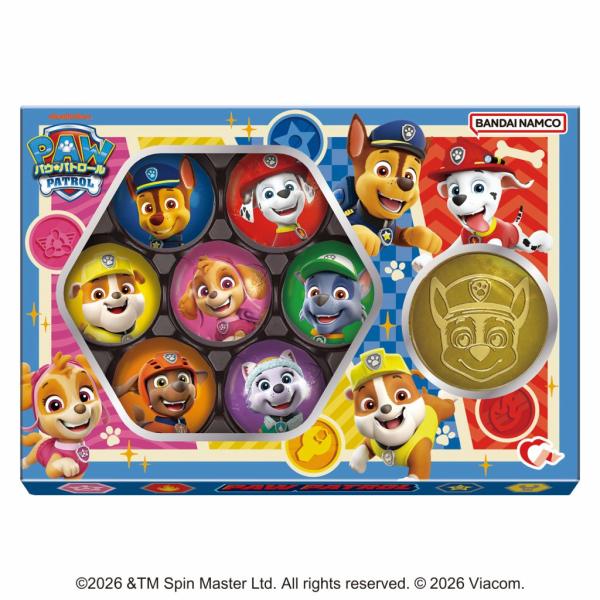 パウ・パトロールアソートチョコは、子犬たちの冒険が詰まった楽しいチョコレートセットです！チェイスやマーシャルたちが描かれたアルミ巻きミルクチョコレートが7個、そしてコイン形チョコレートが1枚入っています。アニメの世界を感じながら、甘いひとと...