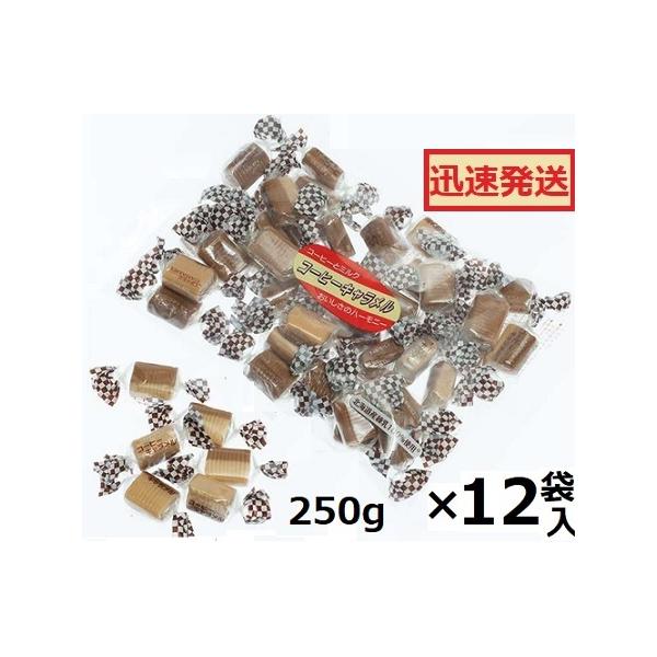 コーヒーキャラメル 250ｇ×12袋入 日邦製菓  ※品切れ時はお取寄せとなりお届けまで1週間程度かかる事がありますケース販売でお買い得☆　ミルクキャラメルとコーヒーキャラメルを巻き上げました。 北海道産のれん乳を使用したこくのある味です。...