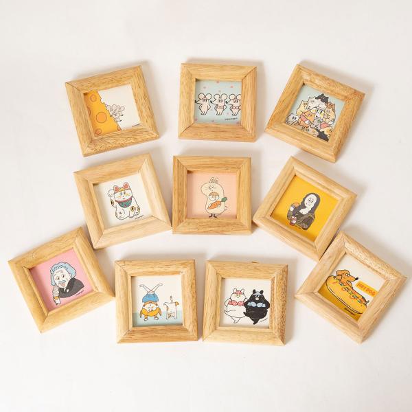 正方形の小さなサイズの飾りやすい可愛いデザインの壁掛けミニ画。■ ブランド：Hanamuguri＆Hanamuguri house(ハナムグリとハナムグリハウス)■ カラー：A、B、C、D、E、F、G、H、I、J、K、L、M■ サイズスペッ...