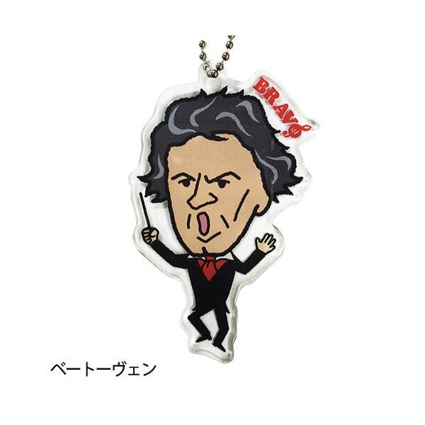 ☆頑張っている自分に「BRAVO♪」を！☆偉大な音楽家が「BRAVO♪」と言っている表情が、ぷっと笑えて幸せな気分になると大人気のブラボーシリーズ。☆ベートーヴェン・モーツァルト・バッハ・ショパンのイラストネームタグ。☆裏側には油性ペンでN...