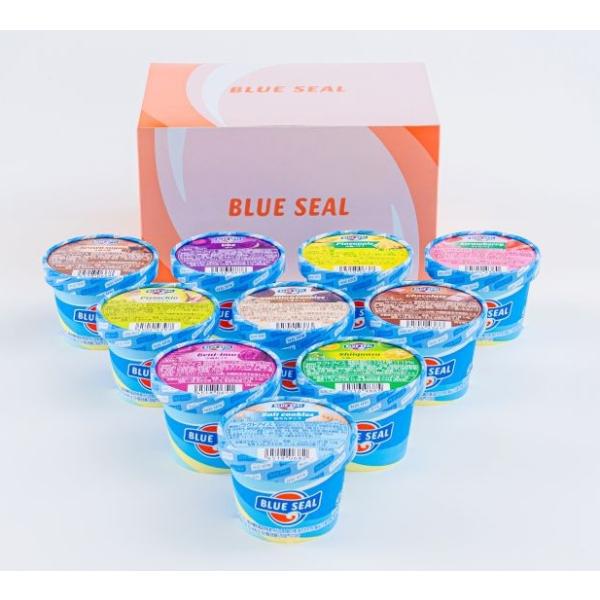 ■名称：ブルーシールギフト10個セット■110mlカップアイス10個入り（チョコレート・ストロベリー・ピスタチオ・バニラ＆クッキー・ウベ・沖縄紅イモ・塩ちんすこう・沖縄シークヮーサー・沖縄黒糖・沖縄パイン）×各1個（SDGsの観点より、スプ...