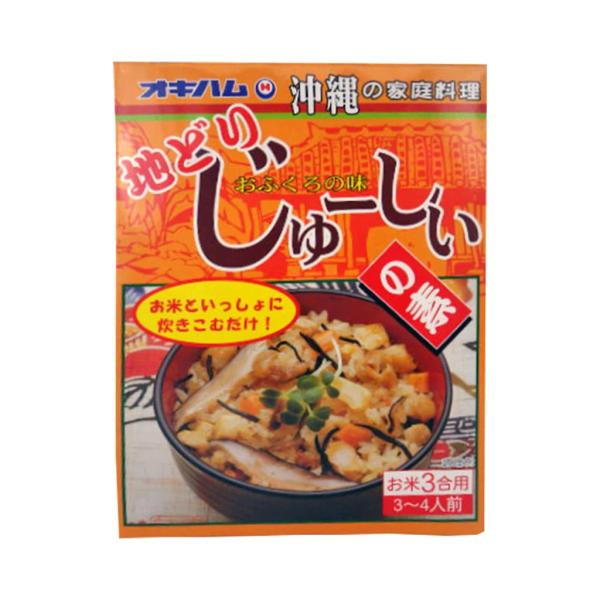 沖縄では炊き込みごはんのことを「じゅーしぃ」と呼びます。カツオや昆布の出汁と地鶏の旨味が絶妙です。鶏肉の他にも、ひじきやタケノコなどが入っているので栄養満点です。お米といっしょに炊くだけなので、簡単に作れるのもオススメです。名称　　：たきこ...
