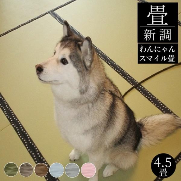 ■わんにゃんスマイル畳の畳替えです。■新調畳　畳床・畳表・縁を新品と交換します。■価格に含まれるもの　工賃、材料、古畳処分、畳替えに伴う家具の移動、配送料（30段以上の階段・30ｍ以上の運搬が有る場合は別途）■畳表　わんにゃんスマイル畳　■...