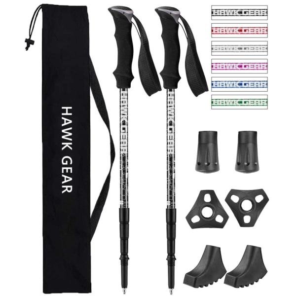 ◆当日１２時までのご注文で本州に限り翌日配達「あすつく」対応します◆　セット内容：ポール２本＋キャップ３種類（トレッキング・ウォーク・バスケット各２個）＋特製収納袋製造:中国 　　仕上・検品・調整:日本　保証対応：３６５日２４時間対応可能（...