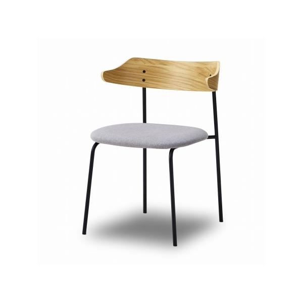 ●繊細なラインのシンプルなフォルムが魅力のチェアです。●曲線美の美しい湾曲した背面は背あたりが良くちょい肘が良い形にデザインされています。