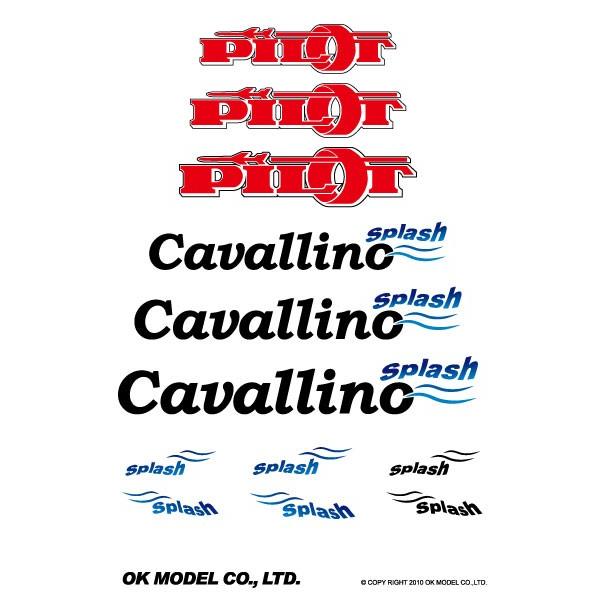 「PILOT キャバリーノスプラッシュ」のオリジナルロゴステッカーです。ご注文を頂いてから作成いたします。ラベルフィルム（透明色）にカラープリントをし、その上にラミネートフィルム貼付けてまいます。白色インクが無いプリンターを使用するため、白...