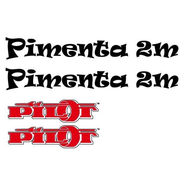 「PILOT ピメンタ2m」のオリジナルロゴステッカーです。ご注文を頂いてから作成いたします。ラベルフィルム（透明色）にカラープリントをし、その上にラミネートフィルム貼付けてまいます。白色インクが無いプリンターを使用するため、白い部分は全て...