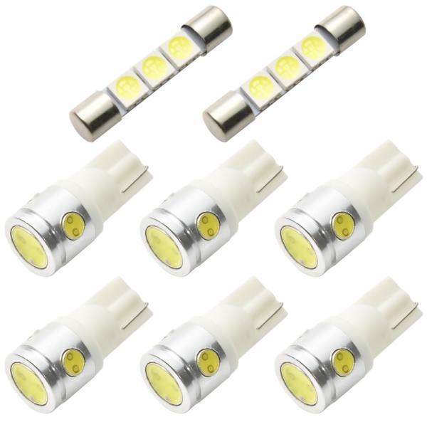 簡単取付！純正球と交換するだけ　COBルームランプ【セット内容】フロント：2点( T10 )バニティ：2点(T6.3×31)カーテシ：2点( T10 )ラゲッジ：2点( T10 )合計8点【確認事項】※GT-R純正LEDルームランプ装着車は...
