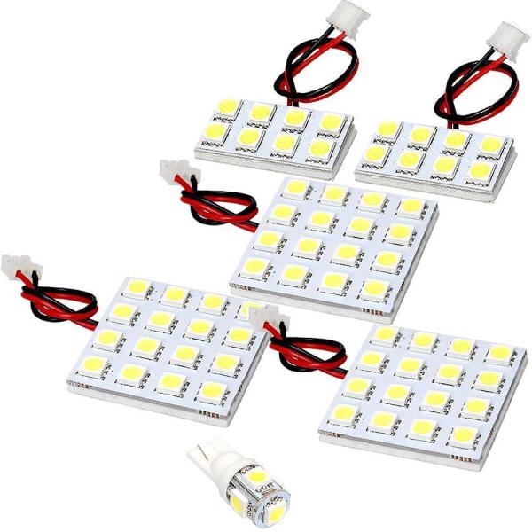 ▼同時購入がおすすめ・ゴースト対策！微点灯カット抵抗　→　1本199円（税抜）※1か所に1本必要です。・ルームランプ基板固定用　両面テープ付台座スペーサー　→　1枚199円（税抜）【SET内容】フロント：4×4連 端子形状：T10×31フロ...