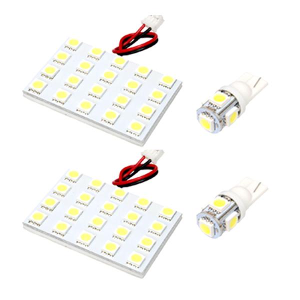 ▼同時購入がおすすめ・ゴースト対策！微点灯カット抵抗　→　1本199円（税抜）※1か所に1本必要です。・ルームランプ基板固定用　両面テープ付台座スペーサー　→　1枚199円（税抜）【SET内容】フロント：4×5連(2個) 端子形状：T10ラ...