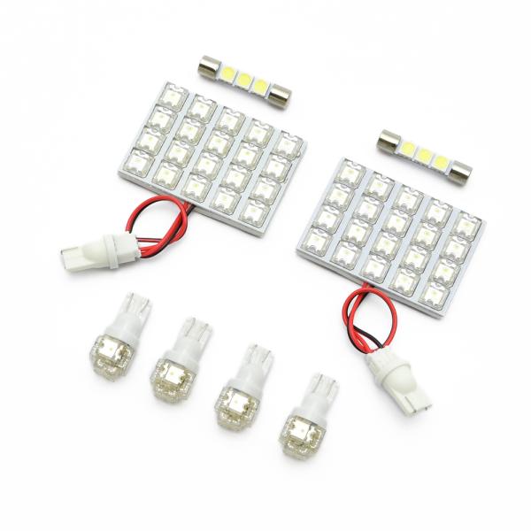 RIDER1666【セット内容】フロント：4×5連(2個) 端子形状：T10バニティ：SMD3発×2 端子形状：T6.3×31カーテシ：5発(2個) 端子形状：T10ラゲッジ：5発(2個) 端子形状：T10合計8ピース66発(FLUX LE...