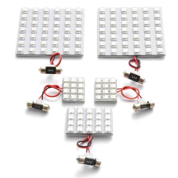 RIDER1797【セット内容】センタードームランプ：42発×2 端子形状：T10×31サイドステップランプ：3×4連(2個) 端子形状：T10×31バックドア用：4×5連 端子形状：T10×31合計7ピース152発(FLUX LED採用)...