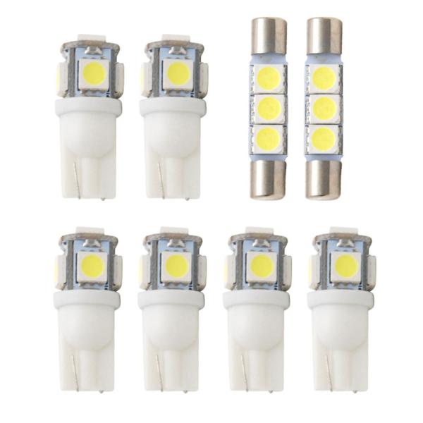 【セット内容】フロント：2点(T10)バニティ：2点(T6.3×31)カーテシ：2点(T10)ラゲッジ：2点(T10)合計8点【確認事項】純正LEDルームランプ装着車は取付不可年式・グレード等による仕様差異がある為、必ず現車でご確認下さいL...