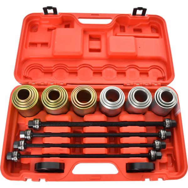 油圧プレスが無くてもブッシュ、ベアリング等の脱着が可能に！収納・持ち運びに便利な専用ケース付き！【確認事項】※取扱説明書はございません。※輸入品の為、キズ・汚れ・サビがある場合がございます。■日本郵便でお届け※北海道・沖縄は送料800円（詳...