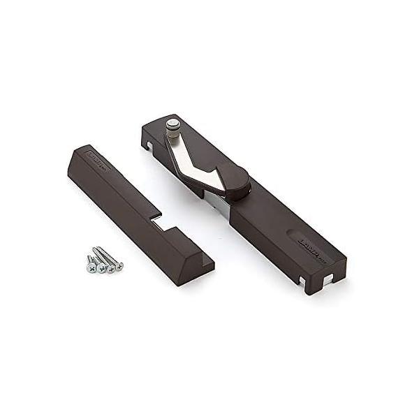 ※わけあり　数量限り　外箱が少し色あせしております。（中身は問題ありません）材質:鋼、亜鉛合金(ZDC)、ABS樹脂仕上/色:亜鉛めっきカバー色:ダークブラウン仕様:左吊元用対応ドア幅:900以下対応ドア質量:15~40kg【商品説明】●面...