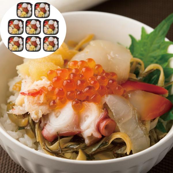 ７種類の海鮮具材をあしらった豪華松前漬けです。個食タイプになっております。