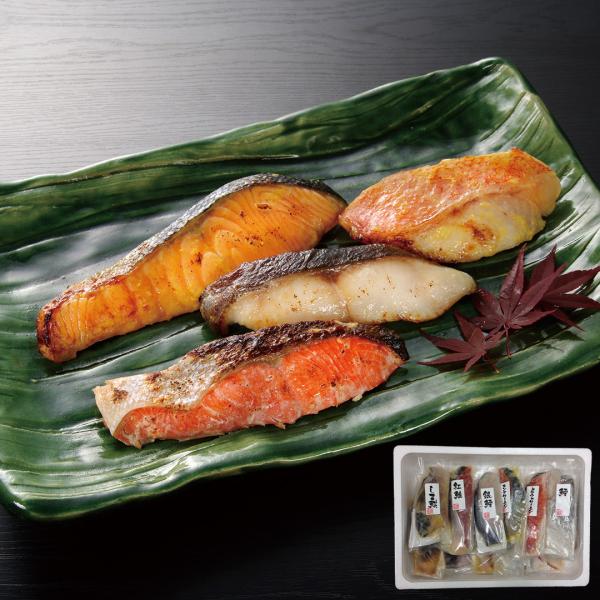 新鮮な海の幸を「粕漬け」、「西京漬け」、「甘味噌漬け」の三通りの漬け込みで仕上げました。どれも食欲をそそる一品です。