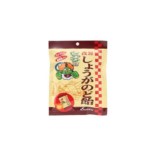 【成分】【原材料】水飴（国内製造）、砂糖、ショウガエキス、ラカンカエキス／甘味料（キシリトール）、香料、ビタミンC、着色料（カラメル）【商品説明：】・「改源しょうがのど飴」は生姜の旨味と爽やかな風味をそのまま生かした、のどにやさしいのど飴で...