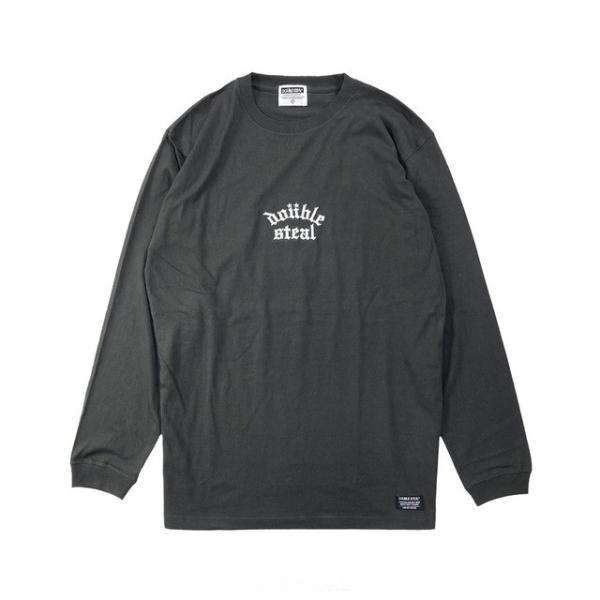 【 934-12064 】DOUBLE STEALblackletter 刺繍 L/S TEEダブルスティール長袖 Tシャツ ロンT【 商品説明 】■ ブラックレターが男らしさを演出する一枚。■ 胸元のロゴは膨らみのあるシリコン刺繍。■ バ...