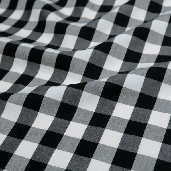 ゆうパケット(メール便)は、3ｍ【数量6】までお届け可生地幅114cm、長さ50cm あたりの価格です。綿 100％お買い得商品　　日本製高密度でさらっとした肌触りの約1.5cm角ギンガムチェックです。毛羽立ちを抑えた高品質な50番手の糸を...