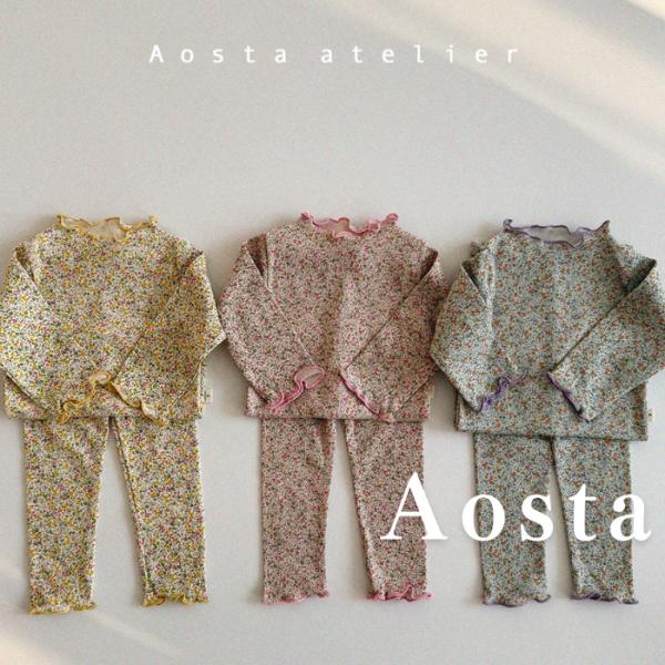 【予約商品/4〜6週間で入荷予定】 AOSTA アオスタ 25春物 新作 スプリングフラワーホームウェアー Spring Flower Homewearの商品ページ。オルセンオルセンは大阪市西区に実店舗がある韓国子供服のセレクトショップです。