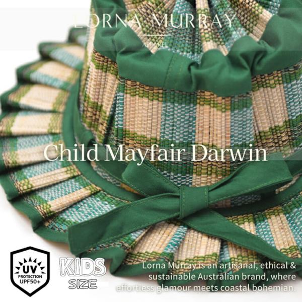 正規品 キッズサイズ ローナマーレイ Child Mayfair Darwin 子供用 キッズ 上品 高級 ブランド ハット 帽子 つば広 天然素材 麦わら帽子 ストローハット つば広ハット 大きめ uvカット サステナブル 日よけ 日焼け...