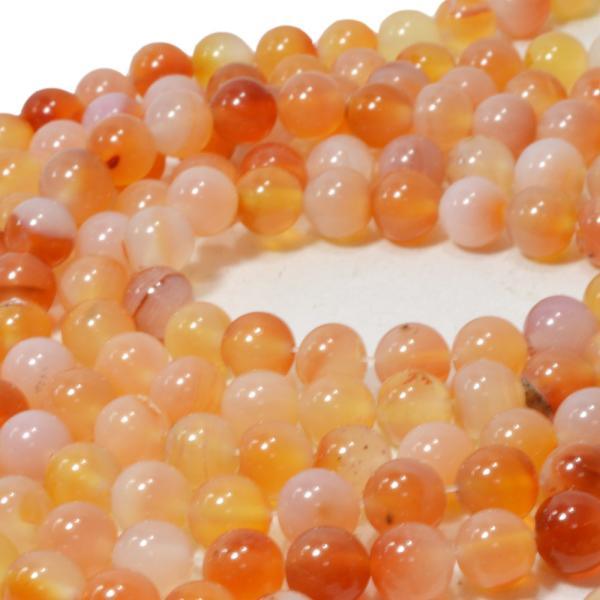 ・パワーストーン・卸売り・連売り・ソフトカーネリアン・グラデーション・８ミリ玉AA 単品 キャップ ビーズ バラ売り・【一連売り】・【ソフトカーネリアン・８ミリ玉】・前向き・勝利・仕事運・前向きなエネルギーを持つストーン。目標の達成や成功に...