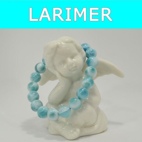OMAMORI-DO ラリマーブレスレット10mm 画像の商品をお届けします日本彩珠宝石研究所による宝石鑑別書付AAAA 高品質 一点もの10mm玉19玉29.3g　146.5カラット手首サイズ：約16cm 残念なお話ですが、近年では よく...