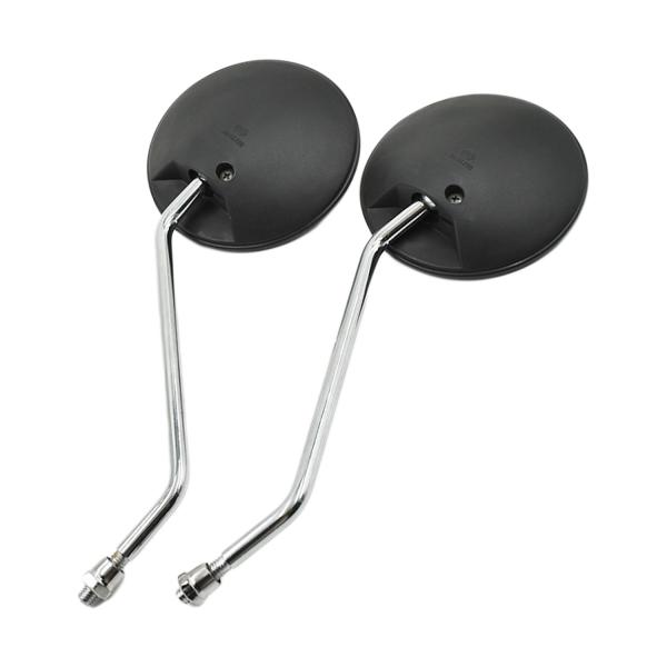 ・特徴：Dioやスーパーカブなどにご利用できるシンプルで合わせやすいレトロな丸型の バイク ミラー 8mm 左右 セット (M8 正ネジ) です。ミラーを変更するだけで、いっきに愛車がおしゃれに。・高い汎用性：対応車種(Dio ディオ スー...