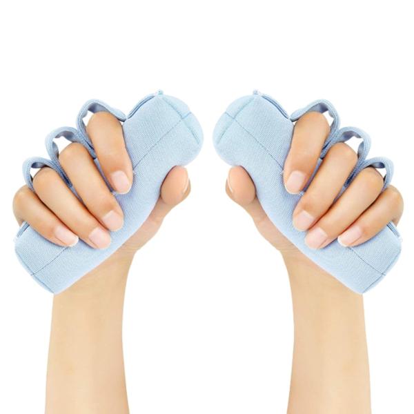 指の拘縮ケアに最適なリハビリ用グリップパッド2個セット：柔らか素材で手指に優しくフィット。握るだけで手指のリハビリや筋力トレーニングが可能。肌に優しいクッション素材で、握り心地が良く、長時間使用しても快適です。洗い替えしやすい2個セットで衛...