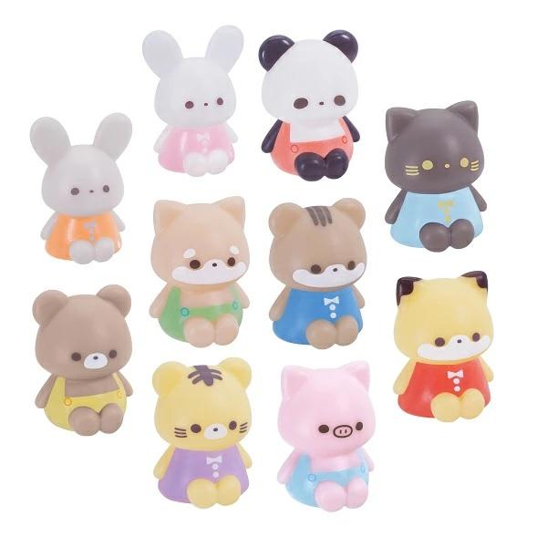 【商品名】ぷかぷかアニマルフレンズ【25個】【商品サイズ】本体サイズ：W32×H42×D32mm【色】10種アソート。色・柄の指定は出来ません。【注意事項】こちらの商品は業務用商材の為、不良品が出たとしても返品・交換・返金は一切出来ません。