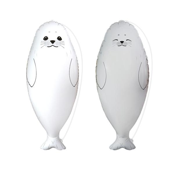 【商品名】BIG！ぷにまるエアーアザラシ【6個セット】【商品サイズ】H90×W34×D26cm【色】2種アソート。色・柄の指定は出来ません。【注意事項】こちらの商品は業務用商材の為、不良品が出たとしても返品・交換・返金は一切出来ません。