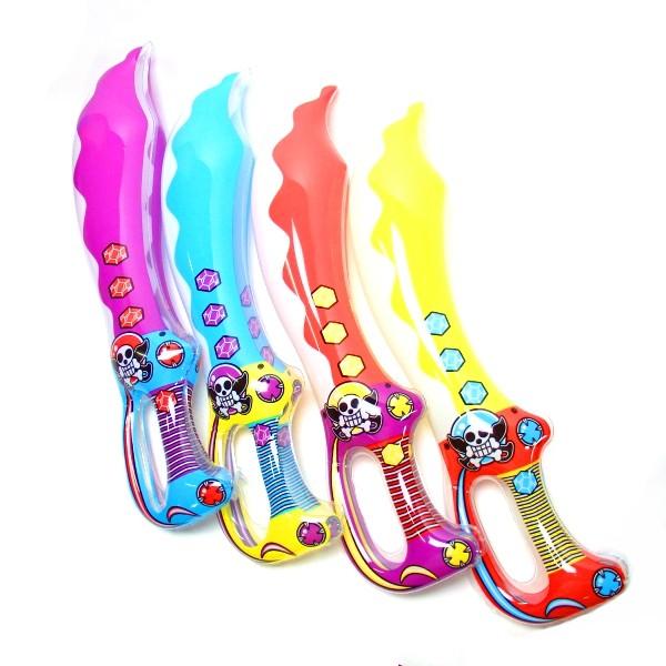 【商品名】バイキングソード【12個セット】【商品サイズ】480mm【色】4柄アソート。色・柄の指定は出来ません。【注意事項】こちらの商品は業務用商材の為、不良品が出たとしても返品・交換・返金は一切出来ません。ビニール玩具 空気ビニール 空ビ...