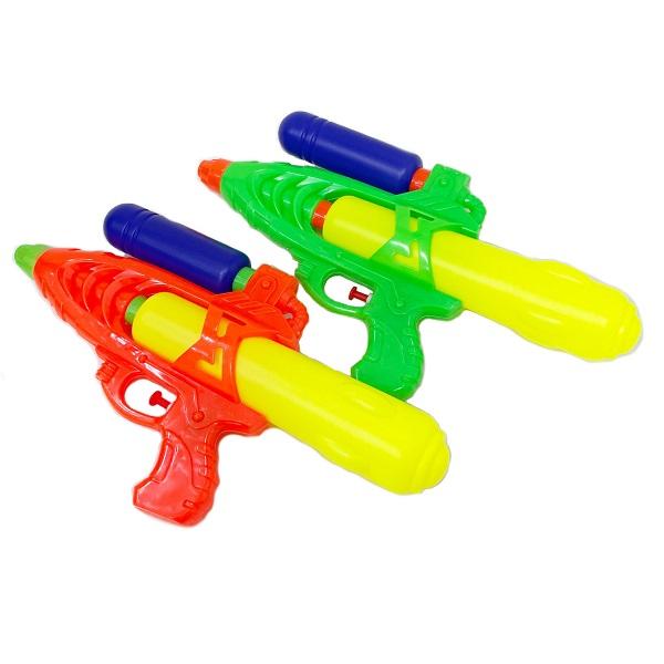 【商品名】ダブルタンクウォーターガン【6個セット】【商品サイズ】本体サイズ：H340×W60×D190mm【色】2色アソート。色・柄の指定は出来ません。【注意事項】こちらの商品は業務用商材の為、不良品が出たとしても返品・交換・返金は一切出来...