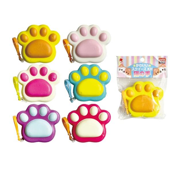 【商品名】かわいいスクイーズKHねこの手【12個セット】【商品サイズ】パッケージサイズ：H125×W105mm【色】アソート(写真を参考にして下さい)。色の指定は出来ません。【注意事項】こちらの商品は業務用商材の為、不良品が出たとしても返品...