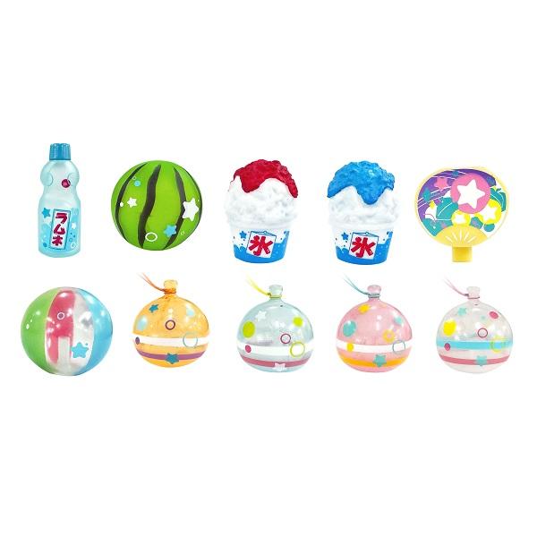 【商品名】ぷかぷか　きらら。なつやすみ【50個セット】【商品サイズ】本体サイズ：H40〜60×W30〜44mm【色】10種アソート。色・柄の指定は出来ません。【注意事項】こちらの商品は業務用商材の為、不良品が出たとしても返品・交換・返金は一...