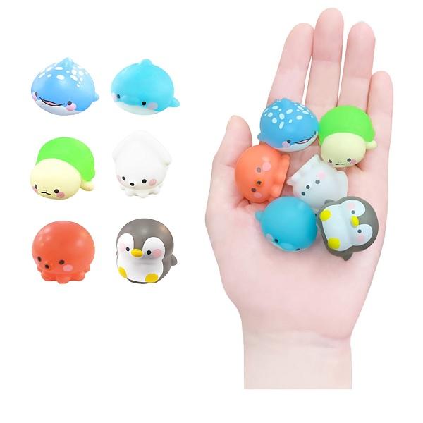 【商品名】ミニぷかぽちゃちゃ海のいきもの【50個セット】【商品サイズ】本体サイズ：H22×W27mm【色】6種アソート。色・柄の指定は出来ません。※笛はついておりません。※水に浮きます。【注意事項】こちらの商品は業務用商材の為、不良品が出た...