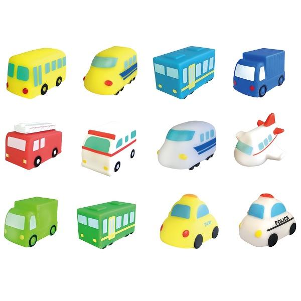 【商品名】ぷかぷか人気の乗り物オールスター【商品サイズ】本体サイズ：H24〜32×W22〜30×D40〜45mm【色】12種アソート。色・柄の指定は出来ません。【注意事項】こちらの商品は業務用商材の為、不良品が出たとしても返品・交換・返金は...